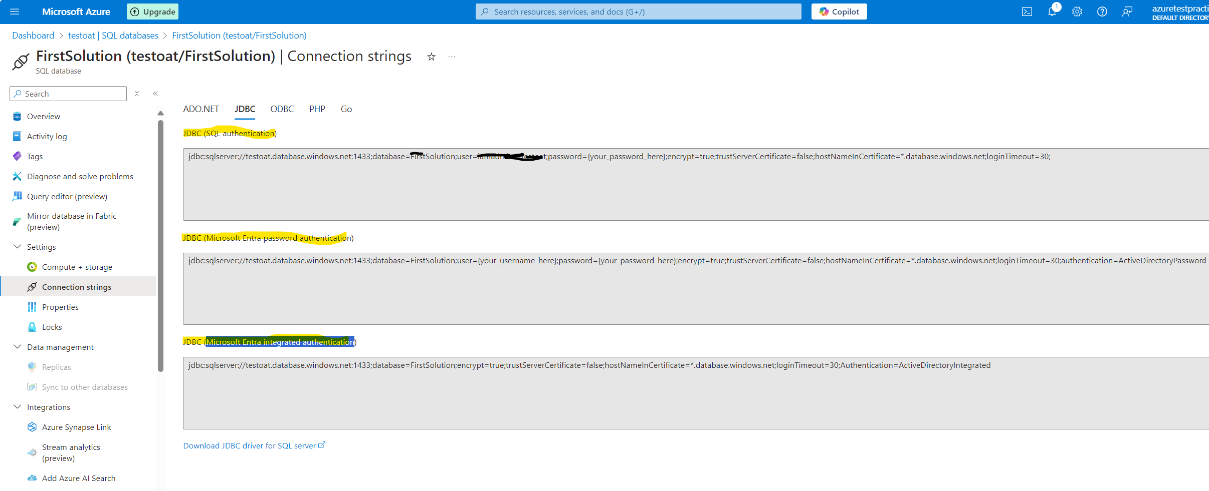 Does Pega Support Microsoft Entra Authentication For Fetching Data From Azure Sql Support Center